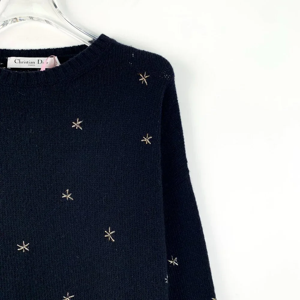 Dior | Sweaters | Ew243 Christian Dior Navy Blue Moon Starry Sky ...